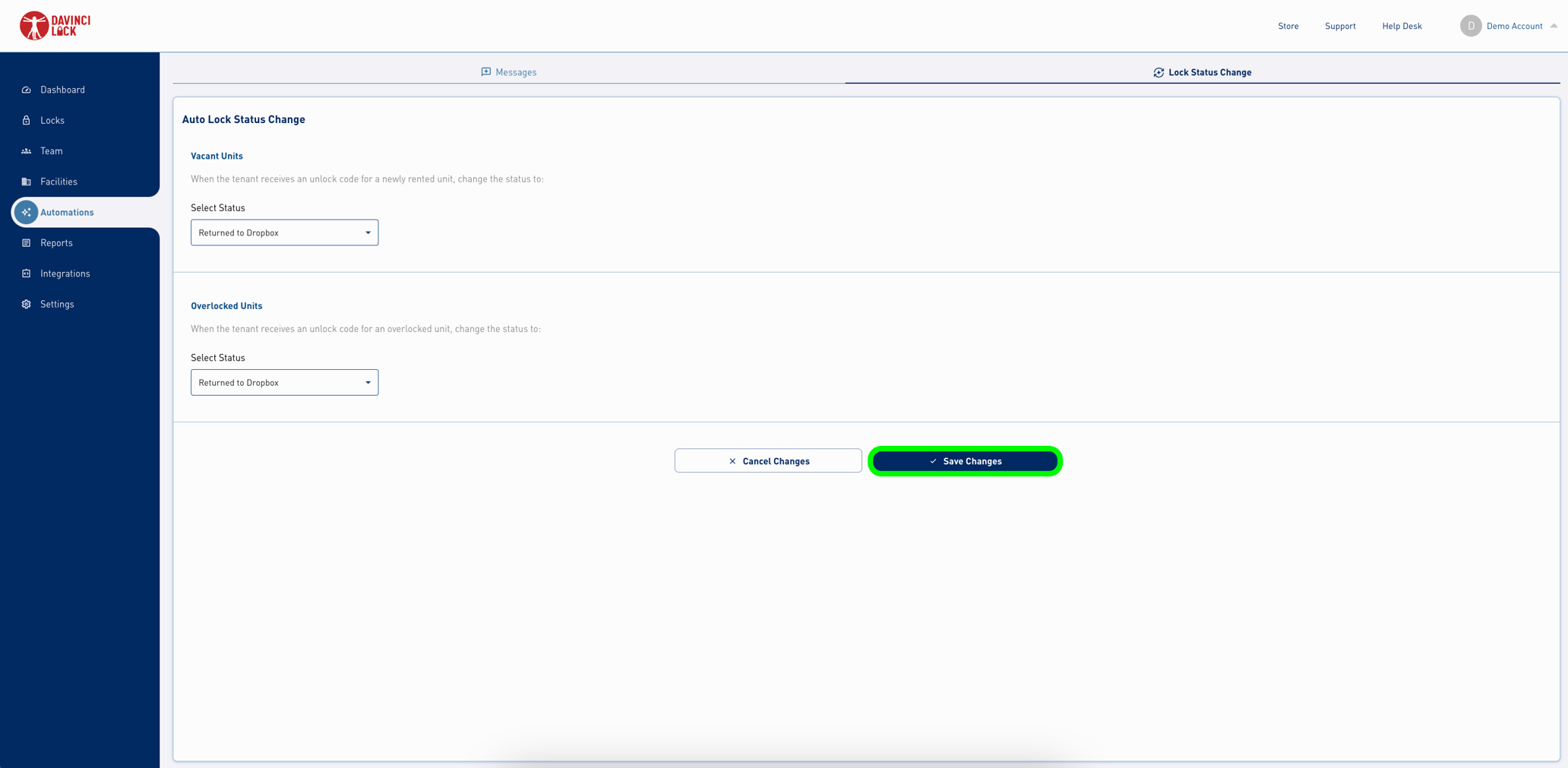 Lock Status Automation