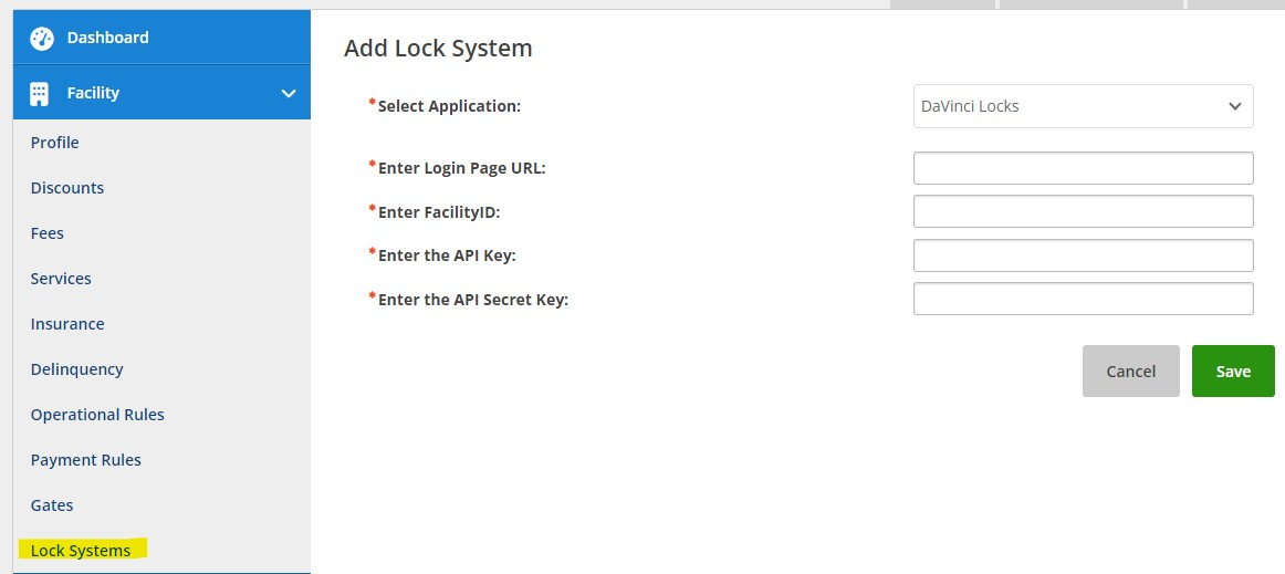 Integrate a Facility with Web Self Storage (WSS)